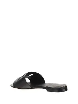 Dolce & Gabbana Millenials Leather Sandals - Black