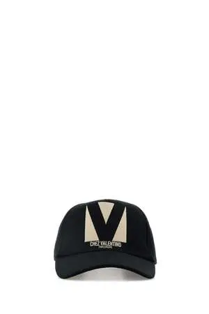 Valentino Garavani Cotton Baseball Cap - Black