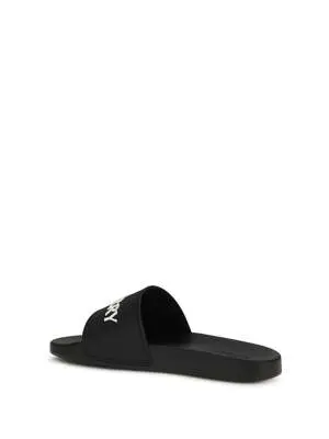 Burberry Logo Slippers - Black