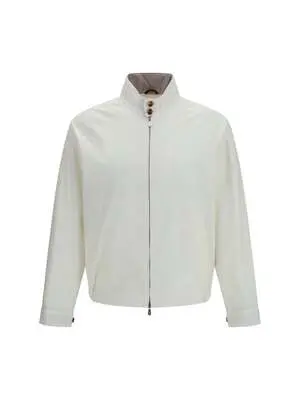 Brunello Cucinelli Windproof Zip Jacket - White