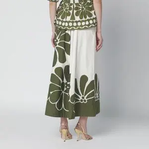 Farm Rio Palermo Printed Cotton Maxi Skirt - Green