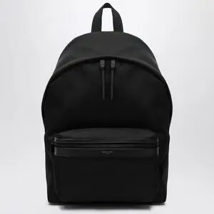 Saint Laurent Leather And Nylon Backpack - Black