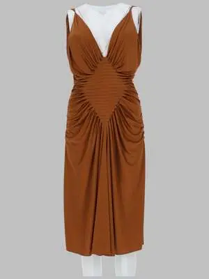 Versace Abito Midi In Jersey Di Viscosa