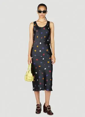 Sportmax Gemstone Print Midi Dress
