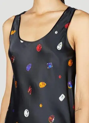 Sportmax Gemstone Print Midi Dress