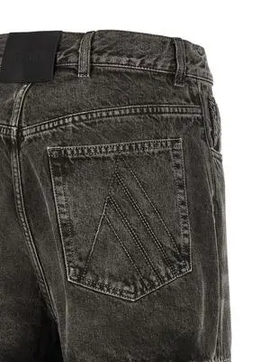 Attico Cut-out Wide Leg Jeans
