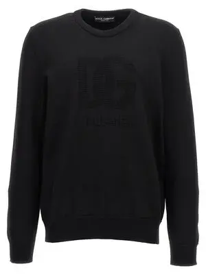 Dolce & Gabbana Dg' Intarsia Sweater - Black