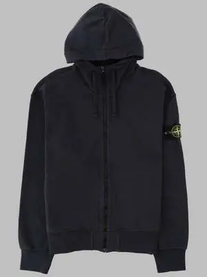 Stone Island Felpa Con Patch Logo - Blue