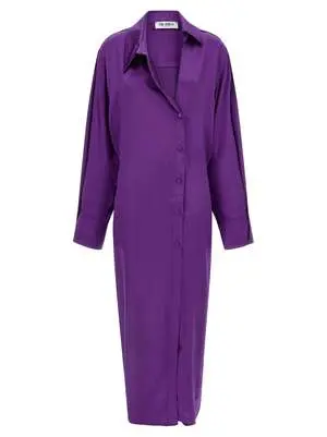 Attico Chemisier Midi Dress - Purple