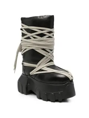 Rick Owens Megalace Leather Boots