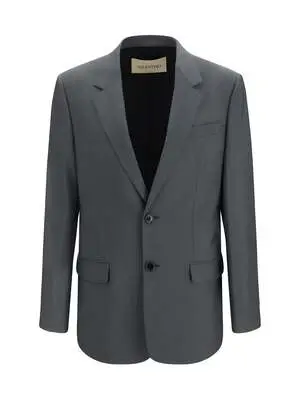 Valentino Garavani Single-breasted Wool And Mohair Jacket - Gray