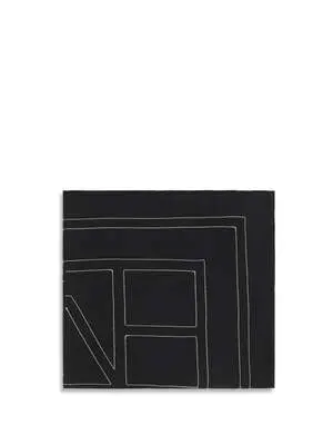 TOTEME Silk Scarf With Embroidery - Black
