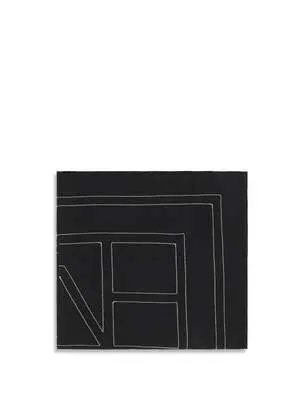 TOTEME Silk Scarf With Embroidery - Black