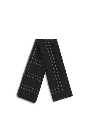 TOTEME Silk Scarf With Embroidery - Black