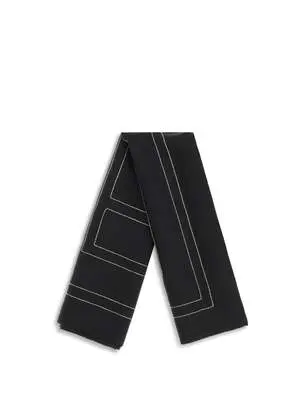 TOTEME Silk Scarf With Embroidery - Black