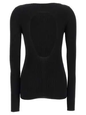 Rick Owens Ribbed Wool Sweater - Black