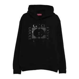 Gucci Cotton Hooded Sweatshirt - Black