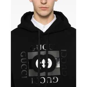 Gucci Cotton Hooded Sweatshirt - Black