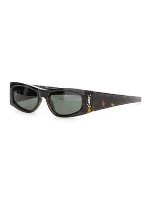 Saint Laurent Sl M140' Sunglasses With Cassandre In Tortoiseshell Acetate - Brown