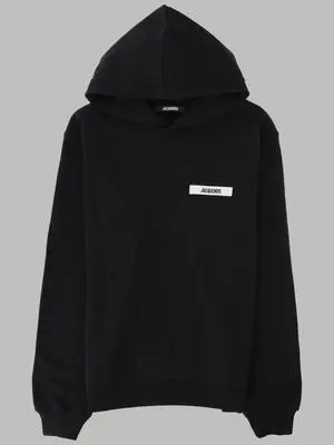 Jacquemus Felpa Con Cappuccio - Black