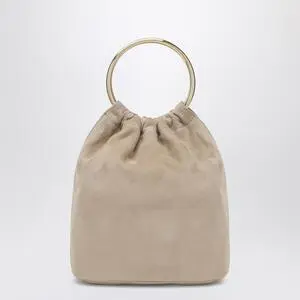 Prada Mini Bucket Bag In Desert Suede - Orange