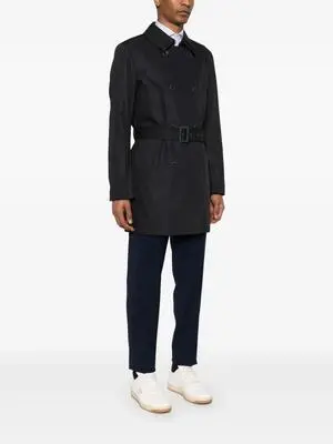 Herno Double-breasted Trench Coat In Dean