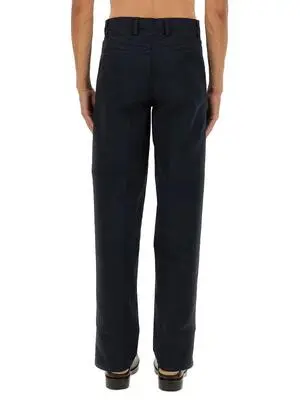 Dries Van Noten Double Zipper Pants - Blue