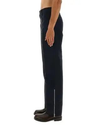 Dries Van Noten Double Zipper Pants - Blue
