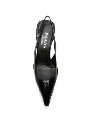 Prada Leather Slingback Pumps - Multicolor