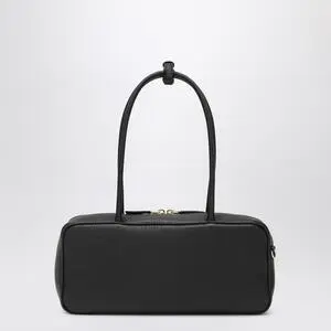 Prada Medium Leather Bowling Bag - Black