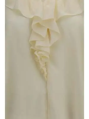 Chloé Ruffled V-neck Shirt