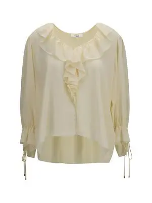 Chloé Ruffled V-neck Shirt - Multicolor