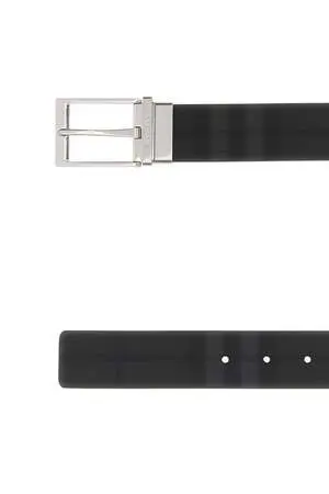 Burberry Printed Canvas Reversible Check Belt