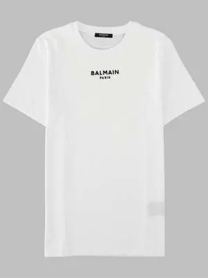 Balmain T-shirt Con Logo Ricamato - White