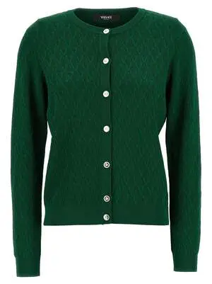 Versace Cardigan Pattern V - Green