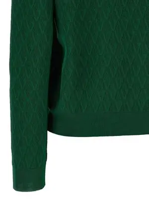 Versace V-pattern Stretch Viscose Cardigan