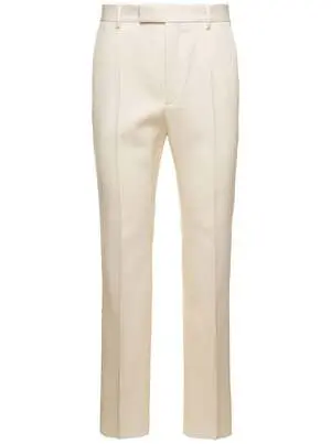 Gucci Wool Straight-leg Pants With Cities Patch - Multicolor
