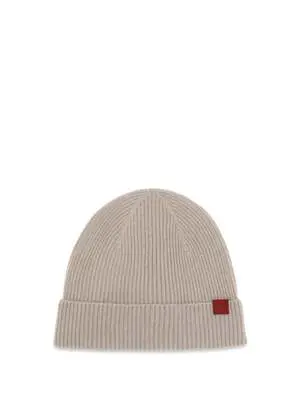 Kiton Wool Beanie Hat - Cream