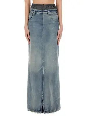 MAISON MARGIELA Denim Skirt Anonymity Of The Lining - Blue