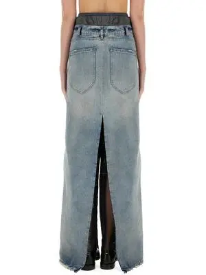 MAISON MARGIELA Denim Skirt Anonymity Of The Lining - Blue