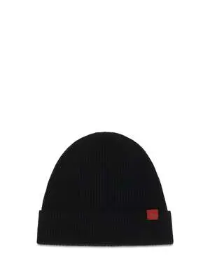 Kiton Wool Beanie Hat - Black