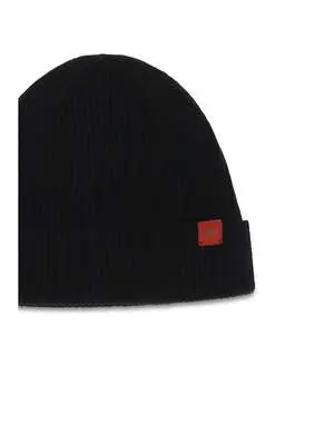 Kiton Wool Beanie Hat - Black
