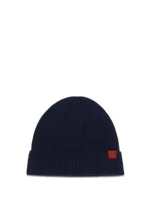 Kiton Wool Beanie Hat - Blue
