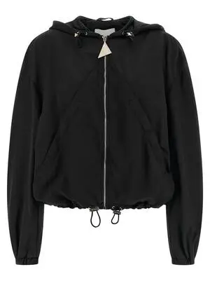 Attico Hooded Bomber Jacket - Black