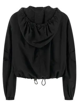 Attico Hooded Bomber Jacket - Black