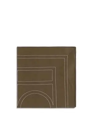 TOTEME Silk Scarf With Embroidery - Brown