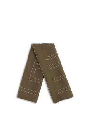 TOTEME Silk Scarf With Embroidery - Brown