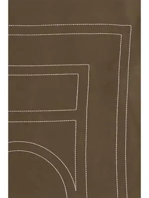 TOTEME Silk Scarf With Embroidery - Brown