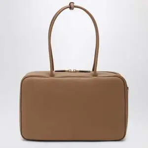 Prada Large Duffle Bag In Caramel Leather