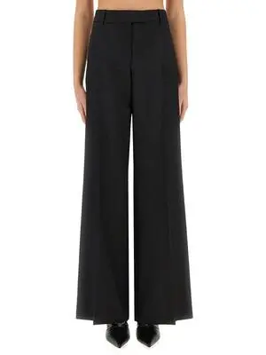 Alexander McQueen Wide Leg Trousers With Side Stripes